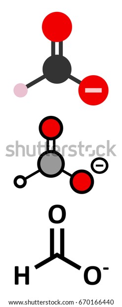 Formate Anion Chemical Structure Conventional Skeletal: vector de stock ...