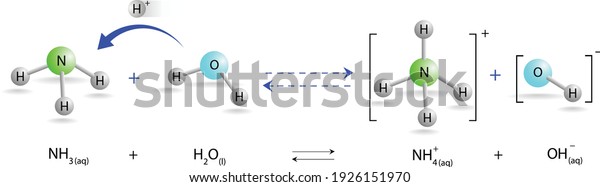 Formation of hydroxide ion, ionization of ammonia - NH3, basic solution ...