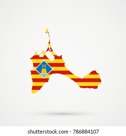 Formentera Spain Map Formentera Spain Flag Stock Vector (Royalty Free ...
