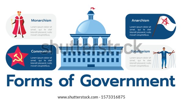 Forms Government Vector Infographic Template Monarchism Stock Vector ...