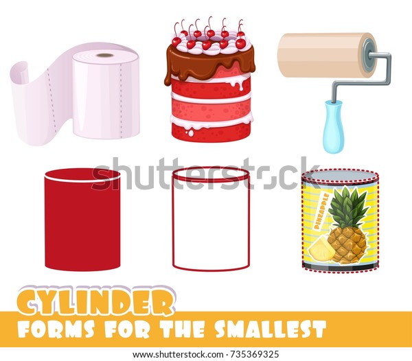 Forms Smallest Cylinder Objects Having Cylinder: vetor stock (livre de ...