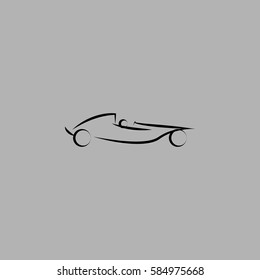 Formula 1 Symbol Isolated On Gray Stock Vector (Royalty Free) 584975668 ...