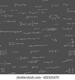 Formula Algebra On Black Background Seamless Stock Vector (Royalty Free ...