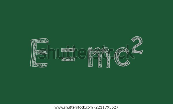 Formula Emc2 Handwritten Style On Blackboard Stock Vector (Royalty Free ...