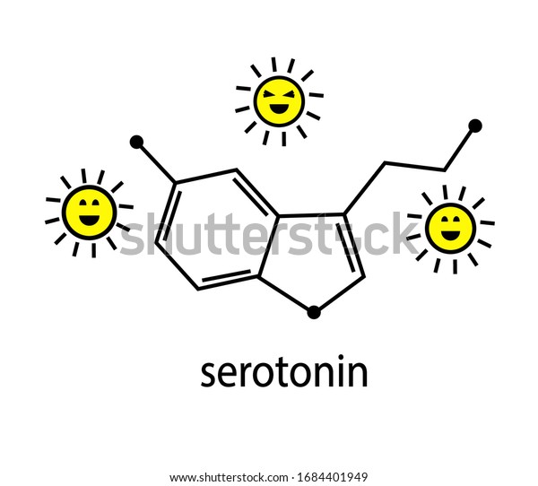 Formula Serotonin Sun On White Background Stock Vector (Royalty Free ...