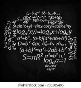 Formulas Mathematics Forming Form Brain Drawing Stock Vector (Royalty ...