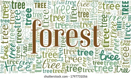 Forrest Word Cloud Isolated On White Stock Vector (Royalty Free ...
