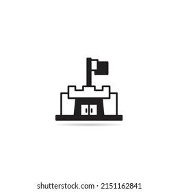 Fort Flag Icon Vector Illustration Stock Vector (Royalty Free ...