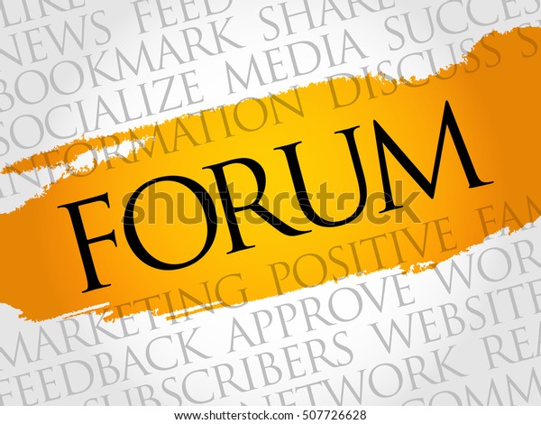 Forum Word Cloud Collage Business Concept Stock Vector (Royalty Free ...