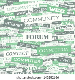 Forum Word Cloud Concept Illustration Stock Vector (Royalty Free ...
