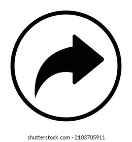 Forward Arrow Button Icon Vector Stock Vector (Royalty Free) 2103705911 ...