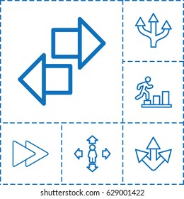 Forward Icon Set 6 Forward Outline Stock Vector (Royalty Free ...