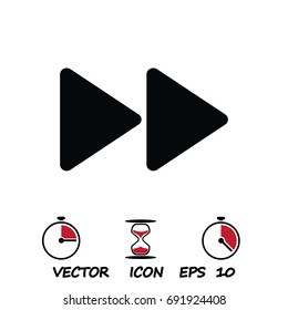 Forward Icon Vector Stock Vector Illustration Stock Vector (Royalty ...