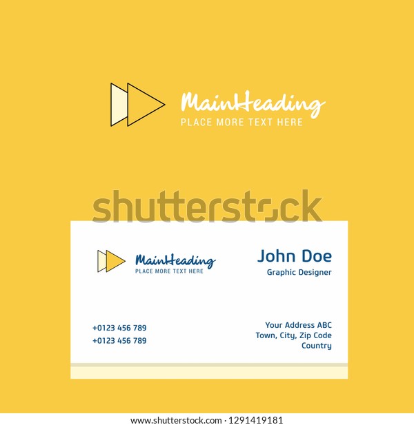 Forward Logo Design Business Card Template 库存矢量图（免版税）1291419181 ...