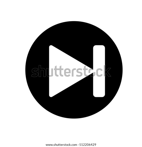 Forward Media Player Icon Illustration Black Stock Vector (Royalty Free ...