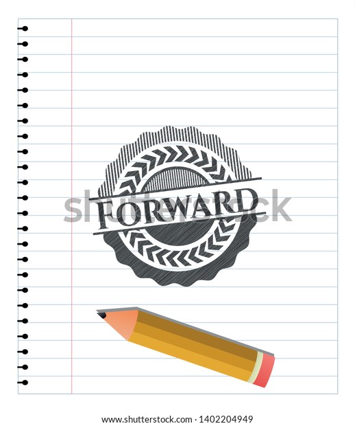 Forward Pencil Strokes Emblem Vector Illustration Stock Vector (Royalty ...