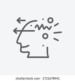 Forward Thinking Icon Line Symbol Isolated Stock Illustration ...