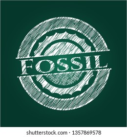 Fossil Chalk Emblem Written On Blackboard Stock Vector (Royalty Free ...
