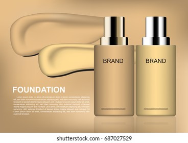 Foundation Cream Two Shade Samples Vector: vector de stock (libre de ...
