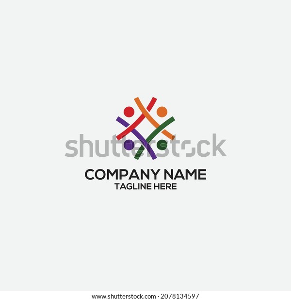 Foundation Logo Colorful Design Template Vector Stock Vector (Royalty ...