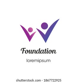 Foundation Logo Symbol Template Design Stock Vector (Royalty Free ...
