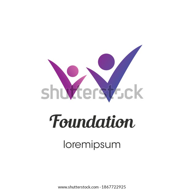 Foundation Logo Symbol Template Design Stock Vector (Royalty Free ...