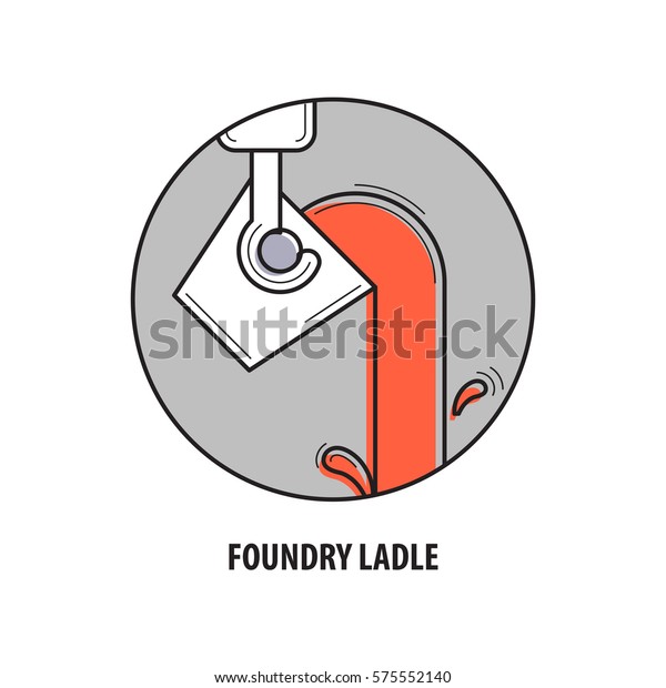 Foundry Ladle Icon Linear Trendy Style Stock Vector (Royalty Free ...