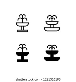Fountain Icon Logo Vector Symbol Stock Vector (Royalty Free) 1221316195