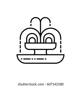 Fountain Outline Icon Stock Vector (Royalty Free) 607142180 | Shutterstock