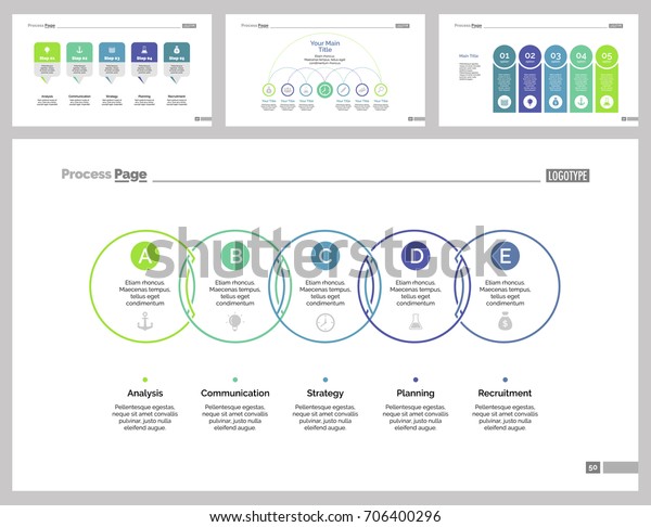 Four Accounting Slide Templates Set Stock Vector (Royalty Free ...