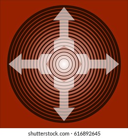 Four Arrows Inside Rings On Red: เวกเตอร์สต็อก (ปลอดค่าลิขสิทธิ์ ...