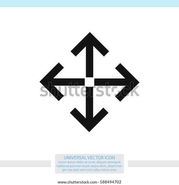 Four Arrows Pointing Center Vector Icon Stock Vector (Royalty Free ...