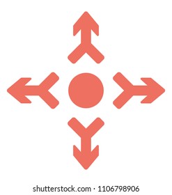Four Arrows Pointing Different Directions Cross 库存矢量图（免版税）1106798906 ...