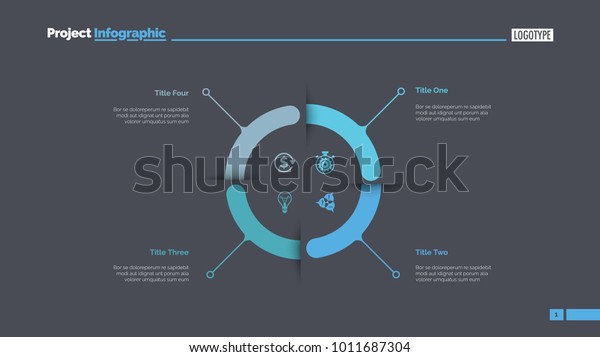Four Aspects Circle Diagram Slide Template Stock Vector (Royalty Free ...