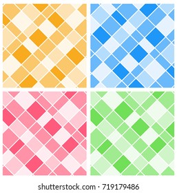 Four Background Templates Colorful Grids Illustration Stock Vector ...