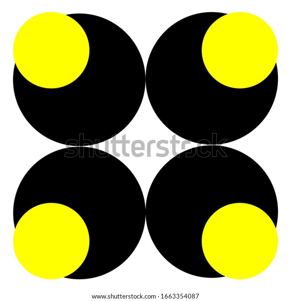 Four Black Circle Logo Four Yellow Stock Vector (Royalty Free ...