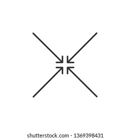 385 Four arrows pointing center circle icon Images, Stock Photos ...