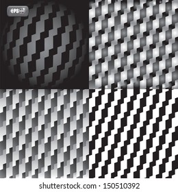 Four Black White Texture Seamless Goose Stock Vector (Royalty Free ...