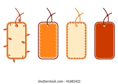 Four Blank Price Tags Strings Stock Vector (Royalty Free) 41681422 ...