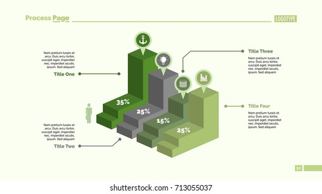 Four Blocks Bar Chart Slide Template Stock Vector (Royalty Free ...