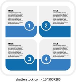 Four Box Infographics Layout Four Text Stock Vector (Royalty Free ...