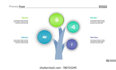 Four Branches Tree Slide Template Stock Vector (Royalty Free) 780725290 ...