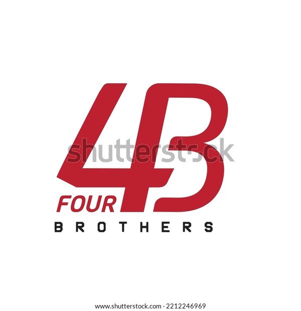 Four Brothers Logo 4b Logo Design Stock Vector (Royalty Free ...