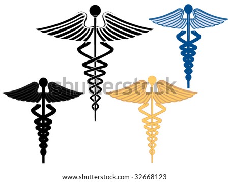 Four Caduceus Symbols Stock Vector (Royalty Free) 32668123 - Shutterstock