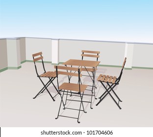 9,887 4 chairs table Images, Stock Photos & Vectors | Shutterstock
