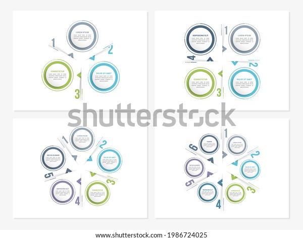 Four Circle Diagram Templates 3 4 Stock Vector (Royalty Free ...
