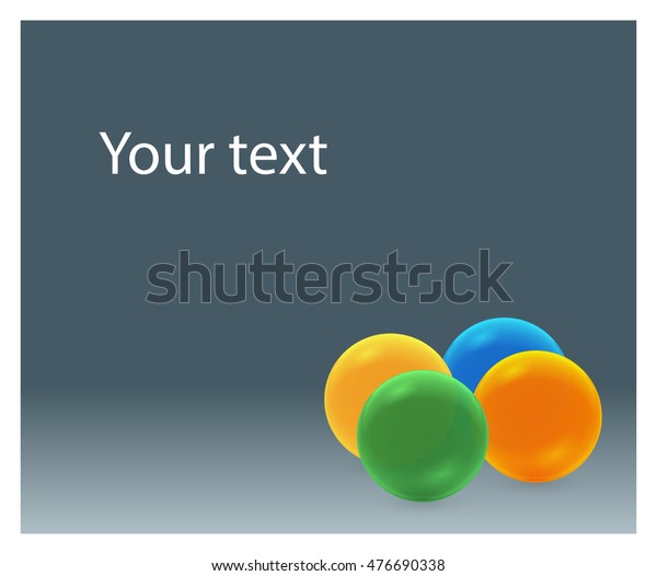 Four Color Balls Square Template Creating Stock Vector (Royalty Free ...