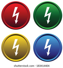 Four Color Buttons On White Background Stock Vector (Royalty Free ...