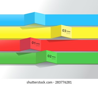 Four Color Combinations Clean Paper Stripes Stock Vector (Royalty Free ...