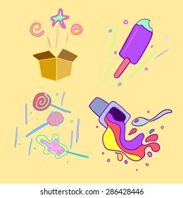 Four Color Illustration Vector Stock Vector (Royalty Free) 286428446 ...